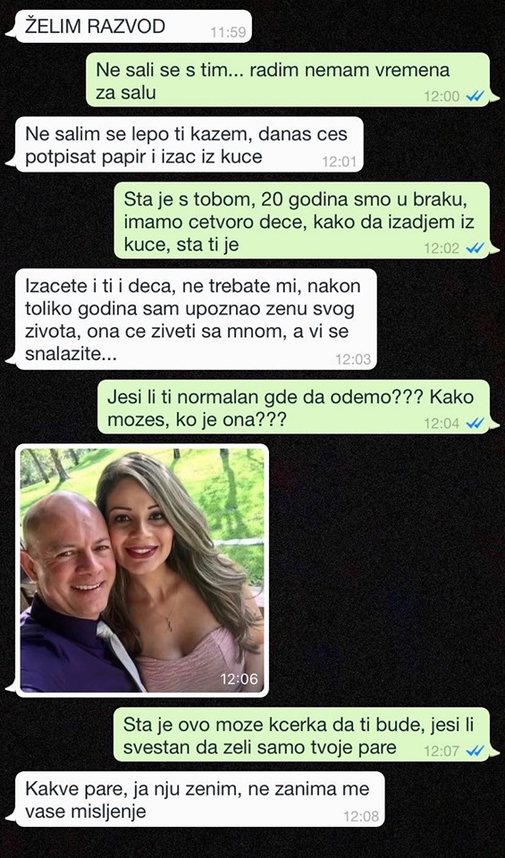 MUŽ IZBACIO MENE I DJECU IZ KUĆE NAKON 20 GODINA BRAKA I TO ZBOG NJE: Kad mi je poslao sliku ...